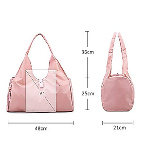 UIYTR Yoga Mat Gym Bag Fitness Bags for Women Men Training Sac De Sport Travel Gymtas Nylon Outdoor Travel Sports Carry On Gym Bag (Pink)