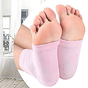 5 Pairs Moisturizing Socks, Foot Heel Socks, Open Toe Socks, Ventilate Gel Spa Socks for Womens (One Size Fits Most, 5 Colors(Green+Pink+Beige+Black+Grey))