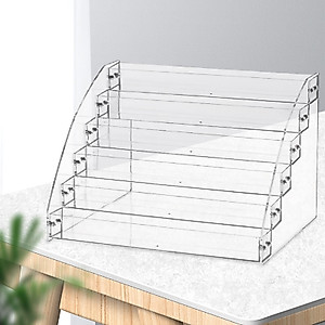 Luwecf Acrylic Business Card Holder Display Stand Display Shelf Transparent Name Cards Holder Desktop Dispenser for Greeting Cards , 6 Tier