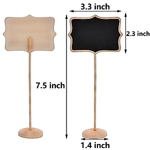 20PCS Wood Mini Chalkboard Sign with Easel Stand ,Food Labels for Party Buffet ,Blackboard for Message Board Signs,Weddings Place Cards, Birthday Parties,Table Numbers,Plants,Special Event Decorations