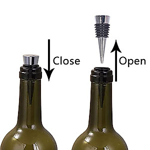 Stainless Steel Wine and Beverage Bottle Stoppers Ball Designed Wine Bottle Corks Tapered Storage Crafts Art DIY (20)