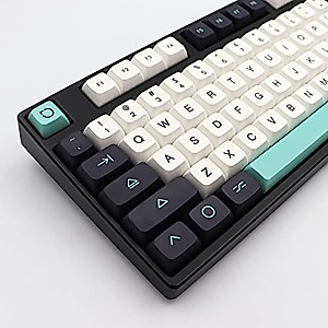 JSJT Custom keycaps PBT keycaps 129 Keys XDA Profile Tricolor keycaps with 6.25U 7U Spacebar Keys for 61/64/84/87/96/98/104/108 Cherry MX Switch Mechanical Keyboard ANIS/ISO Layout