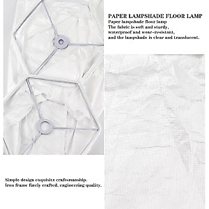 FERCAISH Modern Floor Lamp Lamp Shade, Foldable and Minimalist Style Lamps - Long-lasting Dupont paper lampshade for Office, Kids Room, Reading, Home Decor(Hexagonal)