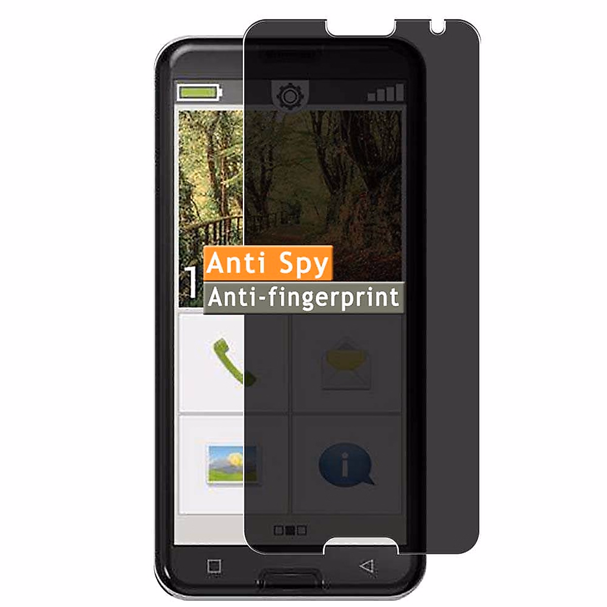 Vaxson Privacy Screen Protector, compatible with Emporia Smart 5 Anti Spy Film Protectors Sticker [ Not Tempered Glass ]