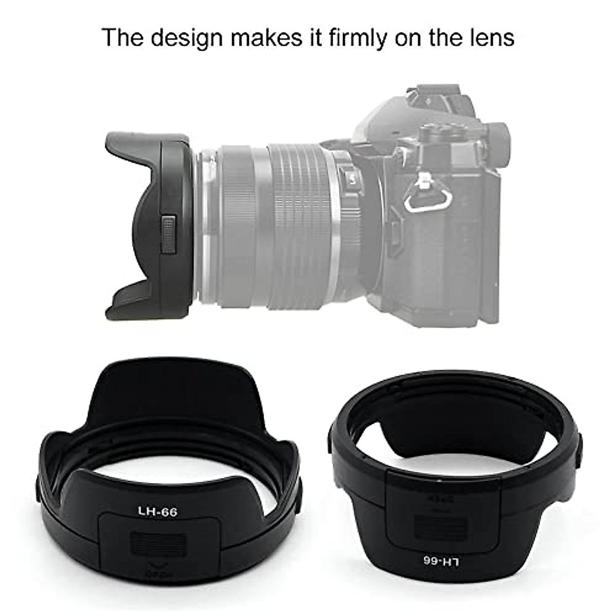 LH-66 Camera Mount Lens Hood Compatible with Olympus M. ZUIKO ED 12-40mm F2.8 Lens DSLR Lens Hood