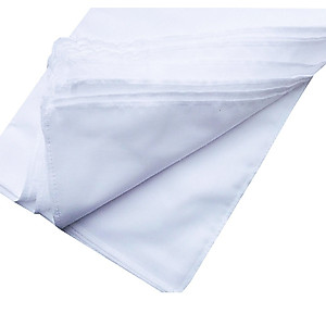 MileyMarla Ladies Embroidery Cotton White Handkerchiefs Lace Wedding HankiesA-3pcs