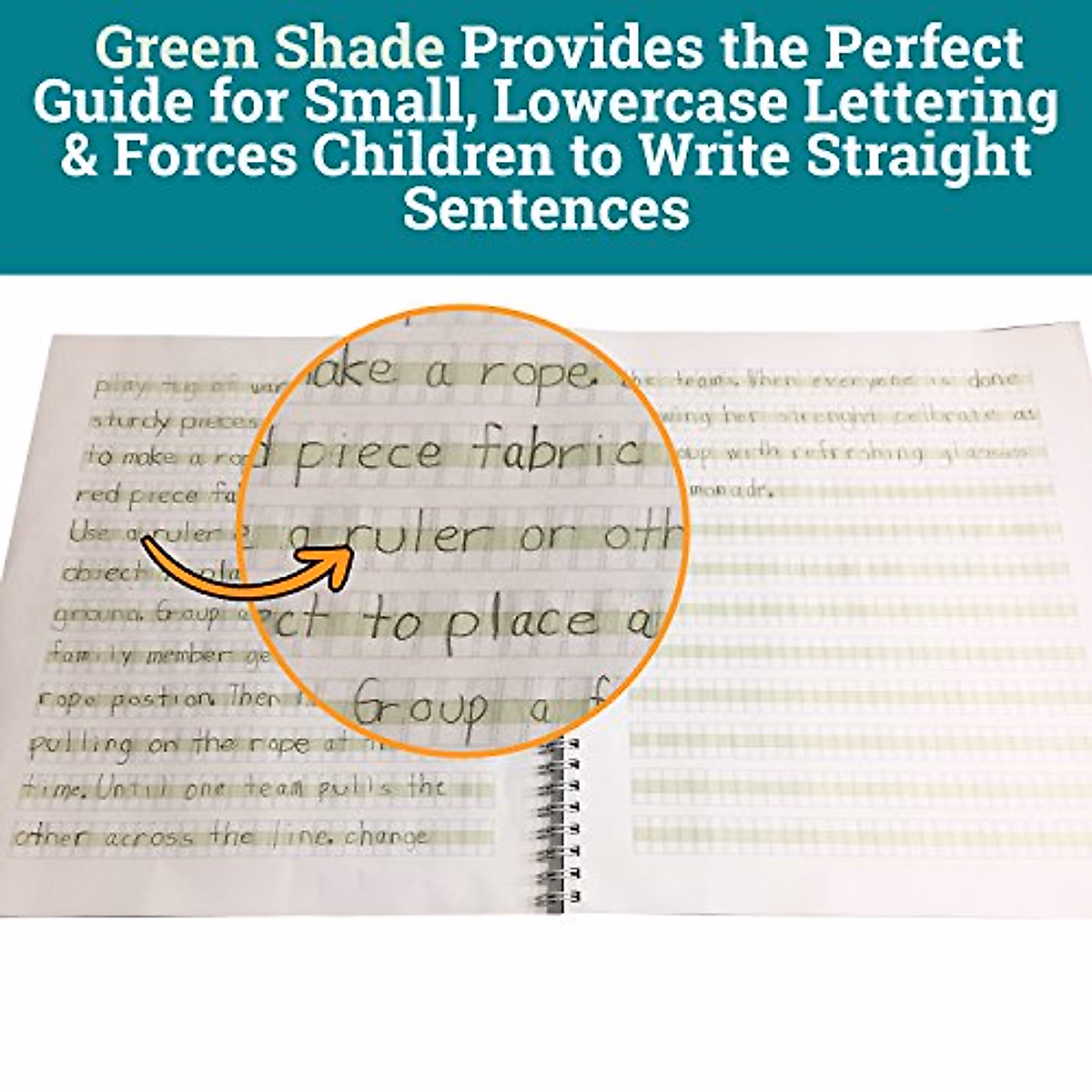 Channie’s Handwriting Improvement Spiral Notebook, Stylish Visual Writing & Printing Aid for Elementary School Students and Special Needs Kids & Teens, 120 Pages, Thick Paper, Size 10.5" x 9.5"