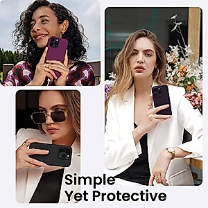 ORNARTO Compatible with iPhone 14 Pro Max Case 6.7, Slim Liquid Silicone 3 Layers Full Covered Soft Gel Rubber Phone Case Protective Cover with Microfiber Lining 6.7 inch-Black