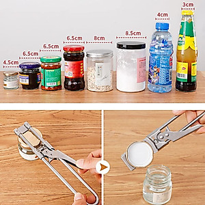 Adjustable Multifunctional Stainless Steel Can Opener, 2023 New Toothed Grip Anti-Slip Jar Opener, Easy Labor Saving Manual Jar Bottle Opener Kitchen Accessories for Seniors Kids (1PC)