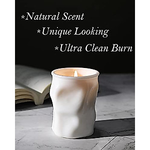 Lavender Candle, Candles Gifts for Women, Candles for Home Scented, Ceramic Natural Soy Wax Coconut Oil Wax Candles, 40 Hours Burning (Peach Oolong)