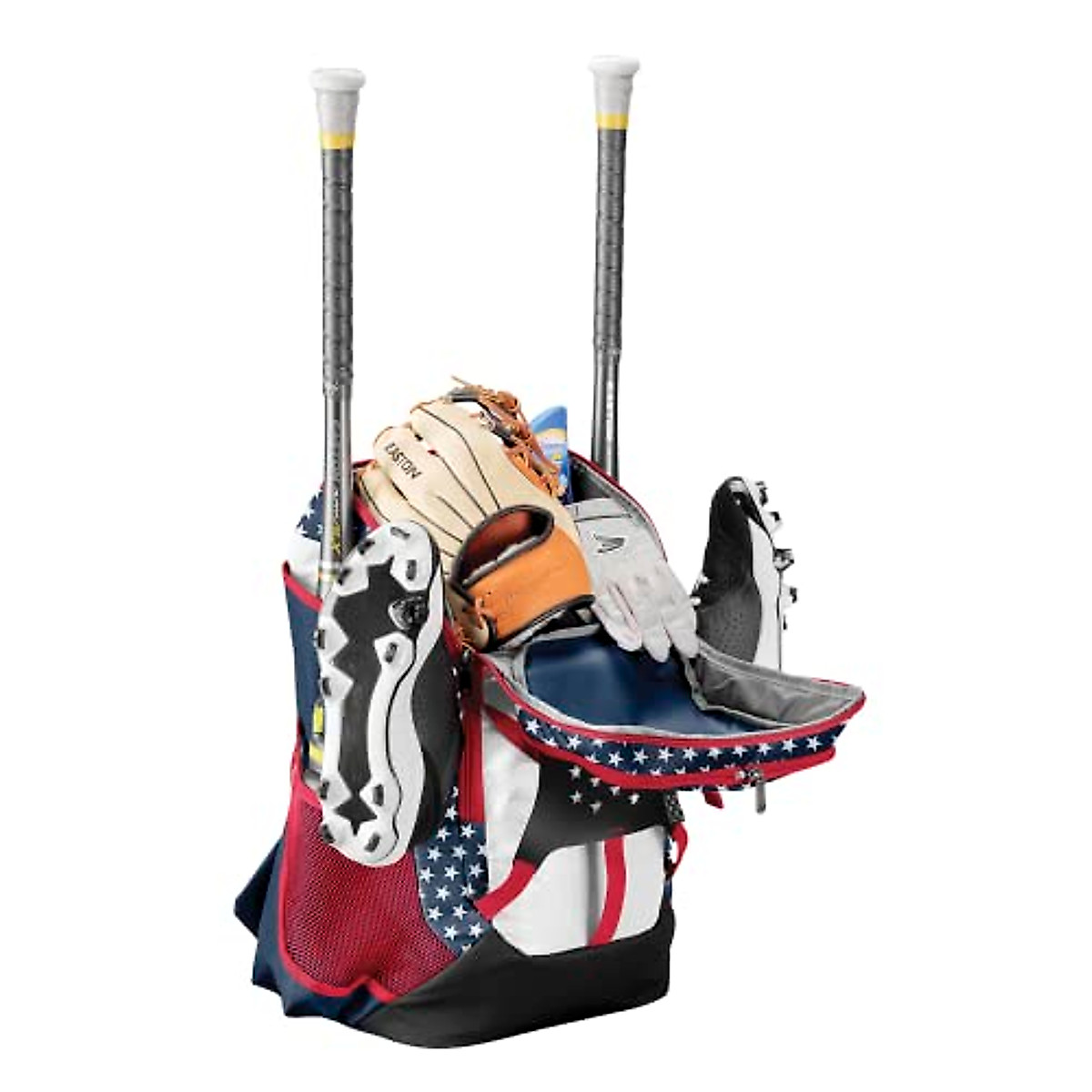 Easton | Walk-Off NX Backpack Bag Series | Adult | Team Logo Embroidery Panel | Stars & Stripes
