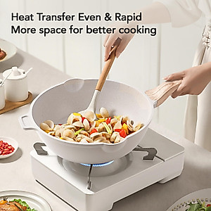 Pots and Pans Set - Caannasweis Nonstick Granite Stone Cookware Sets, Induction casseroles & Saucepan & Frying Pans for Cooking, PFOS PFOA Free, Grill Plate Gray