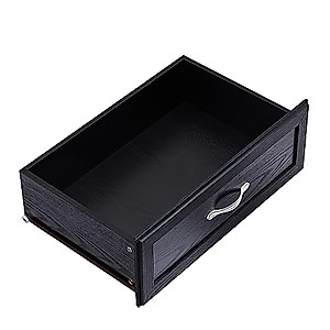 MengK Bedroom Dresser, 9 Drawer Long Dresser with Antique Handles, Wood Chest of Drawers for Kids Room, Living Room, Entry and Hallway, Black, 47.2'' W x 15.8'' D x 34.6'' H.