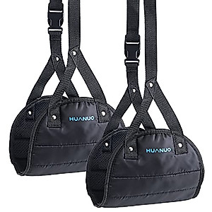 HUANUO 2 Pack Airplane Footrest with Premium Memory Foam，Airplane Travel Accessories，Portable Travel Foot Hammock for Airplane Trian Home Office to Relax Your Feet