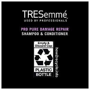 TRESemmé Pro Pure Sulfate Free Shampoo, Conditioner and Styler To Repair Damage and Add Volume Damage Repair Sulfate Free, Paraben Free and Dye-Free Hair Care 3 Count
