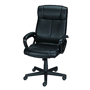STAPLES® Turcotte Luxura® High Back Executive Chair, Black