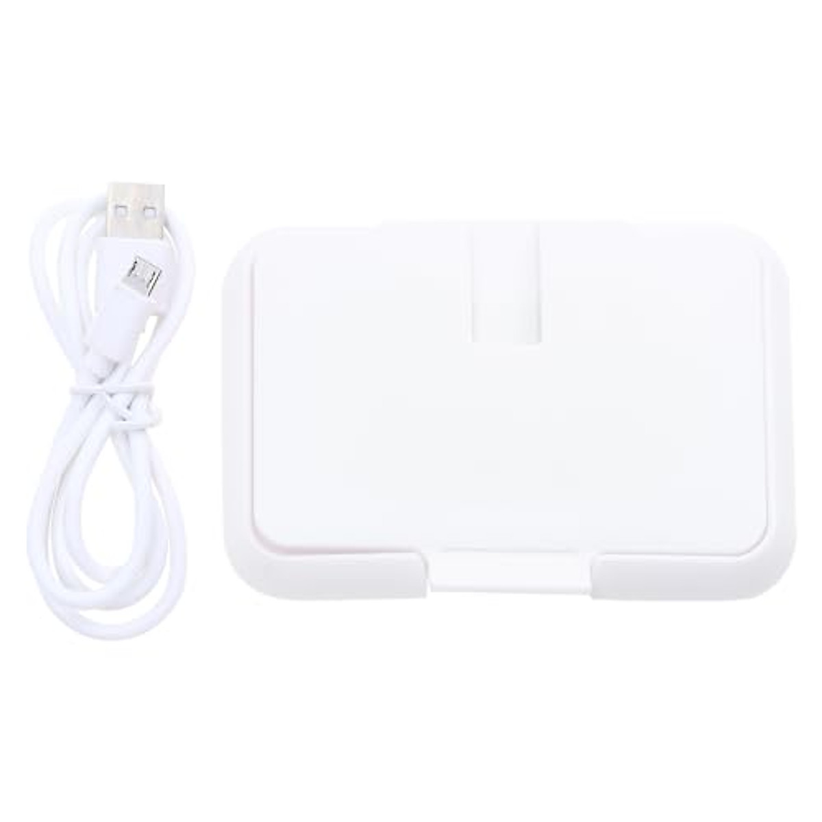 Diaper Wipe Warmer 8W Baby Wipe Warmer Portable Baby Dispenser Plastic Tissue Storage Box Dispenser Holder for Home Car White Heater