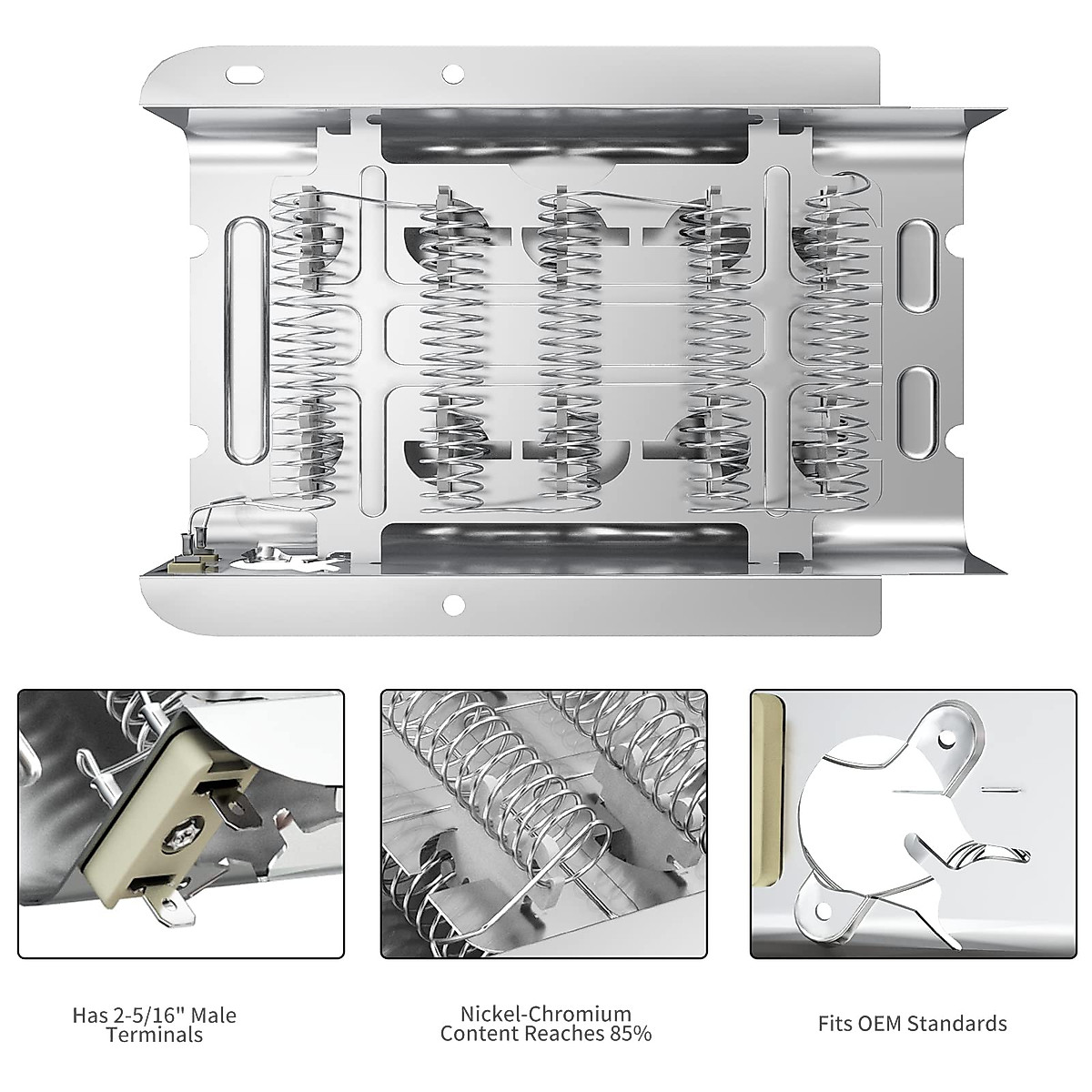 279838 Dryer Heating Element Assembly Replacement Part by AMI PARTS - Replaces EXP279838 AP3094254 279837 279838VP 3398064 3403585 8565582 AH33431-1 YEAR WARRANTY