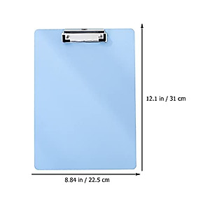 Clipboard 2pcs Clip Boards Plastic Clipboards Paper Clips Nursing Clipboard Paper Clip Holder Paper File Organizer Exam Paper Clips Pencil Sketch Hand Support (Random Color)