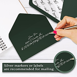 Goefun 144 Thank You Cards with Envelopes Bulk Pack 4×6 Green Blank Thank You Notes, Elegant Designs for Wedding, Baby Shower, Bridal Shower, Small Business, Graduation and Funeral