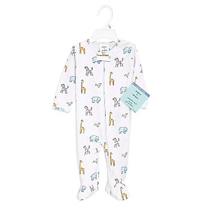 aden + anais Baby Comfort Knit Footie One Piece – Onesie Footie Pajamas for Babies – Newborn & Infant Long Sleeve Union Suit – Super Soft Cotton Muslin Footie PJ’s, Jungle Jammin, 0-3M