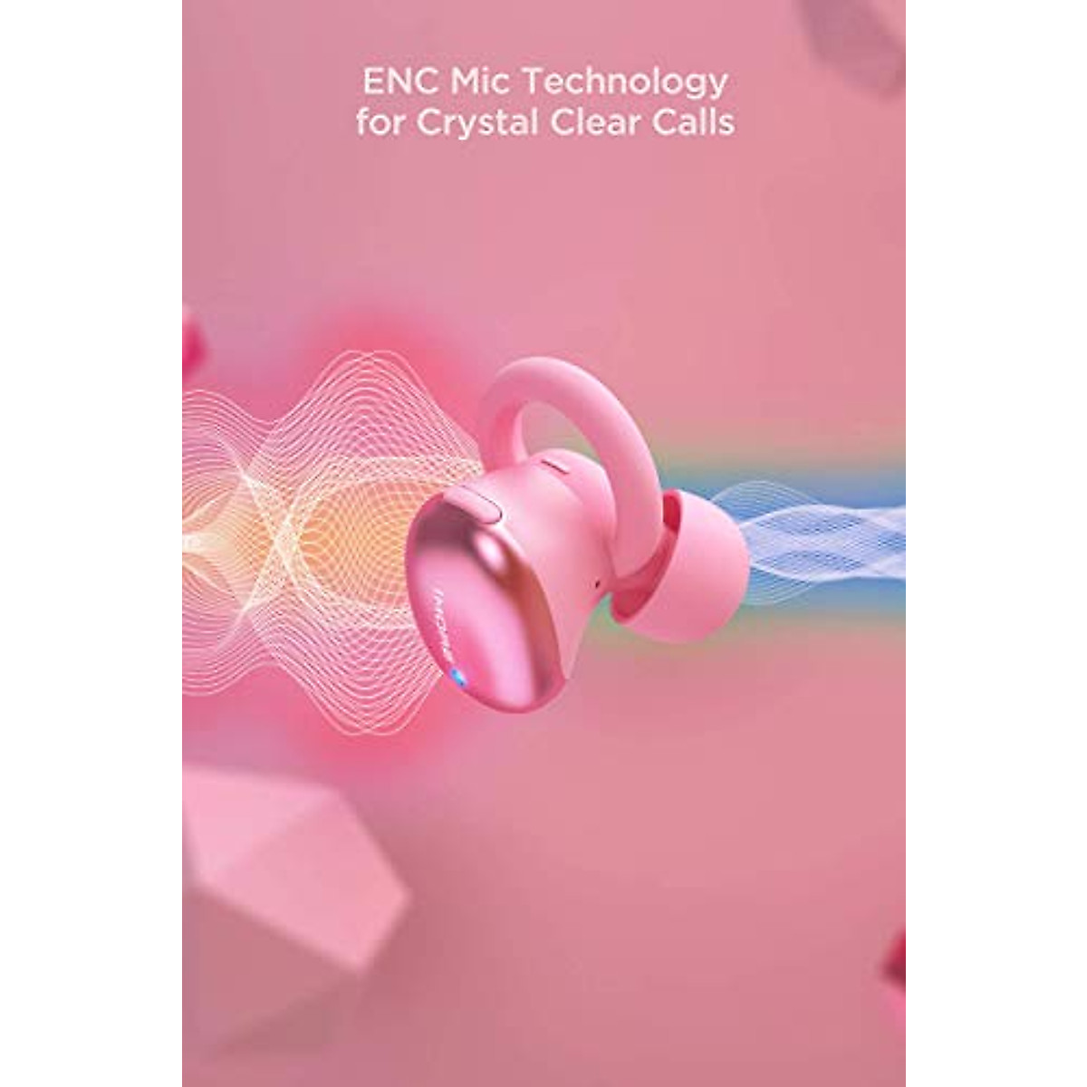 1MORE Stylish True Wireless in-Ear Headphones - Bluetooth - 6.5 Hours of Battery - 15-Minute Quick Charge for 3 Hours of Use – Portable Charging Headphone Case Included - Pink (Renewed)