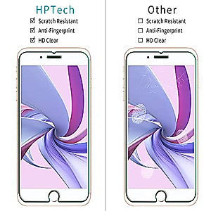 HPTech (2 Pack) Tempered Glass For iPhone 8 Plus, iPhone 7 Plus, iPhone 6S Plus, iPhone 6 Plus 5.5-Inch Screen Protector, Case Friendly, Easy to Install, Bubble Free