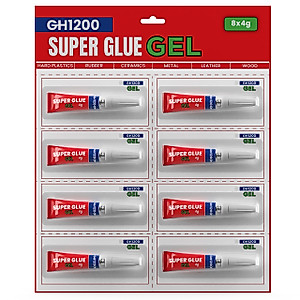 4Gx 5 Value Pack Super Glue Gel All Purpose with Anti Clog Cap. Super Fast & Strong Adhesive Superglue, Cyanoacrylate Glue for DIY Crafts and Many More