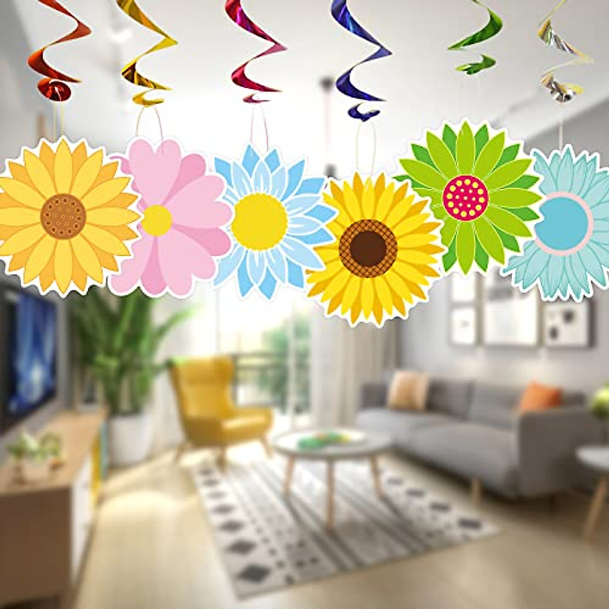 54pcs Sunflower Cutouts Summer Cut-Outs Flower Bulletin Board Decoration for Party Classroom Home