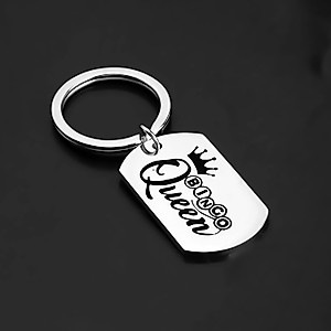Gzrlyf Bingo Keychain Bingo Queen Bingo King Bingo Lovers Gifts Funny Bingo Gifts for Bingo Players (Bingo Queen)