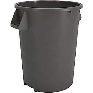 Carlisle FoodService Products Bronco Gray 32 Gallon Round Waste Bin Trash Container - 84103223 - Pack of 4