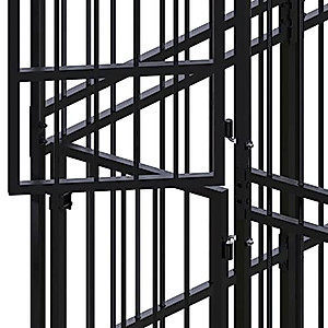 loibinfen Outdoor Heavy Duty Dog Kennel, Steel Dog Playpen,78.7" Height Portable Dog Fence, Dog Crate Cage Kennel Outdoor Dog House, Dog Exercise Pen for Small/Medium/Large Dogs, 119 ft²