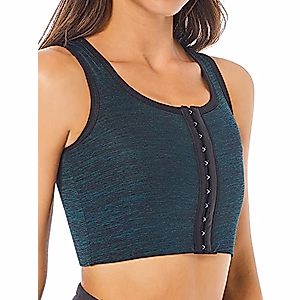 Chest Binder for Transgender FTM Binder Trans Half Clasp Elastic Breathable Trans Binder Tank Top Women Brown