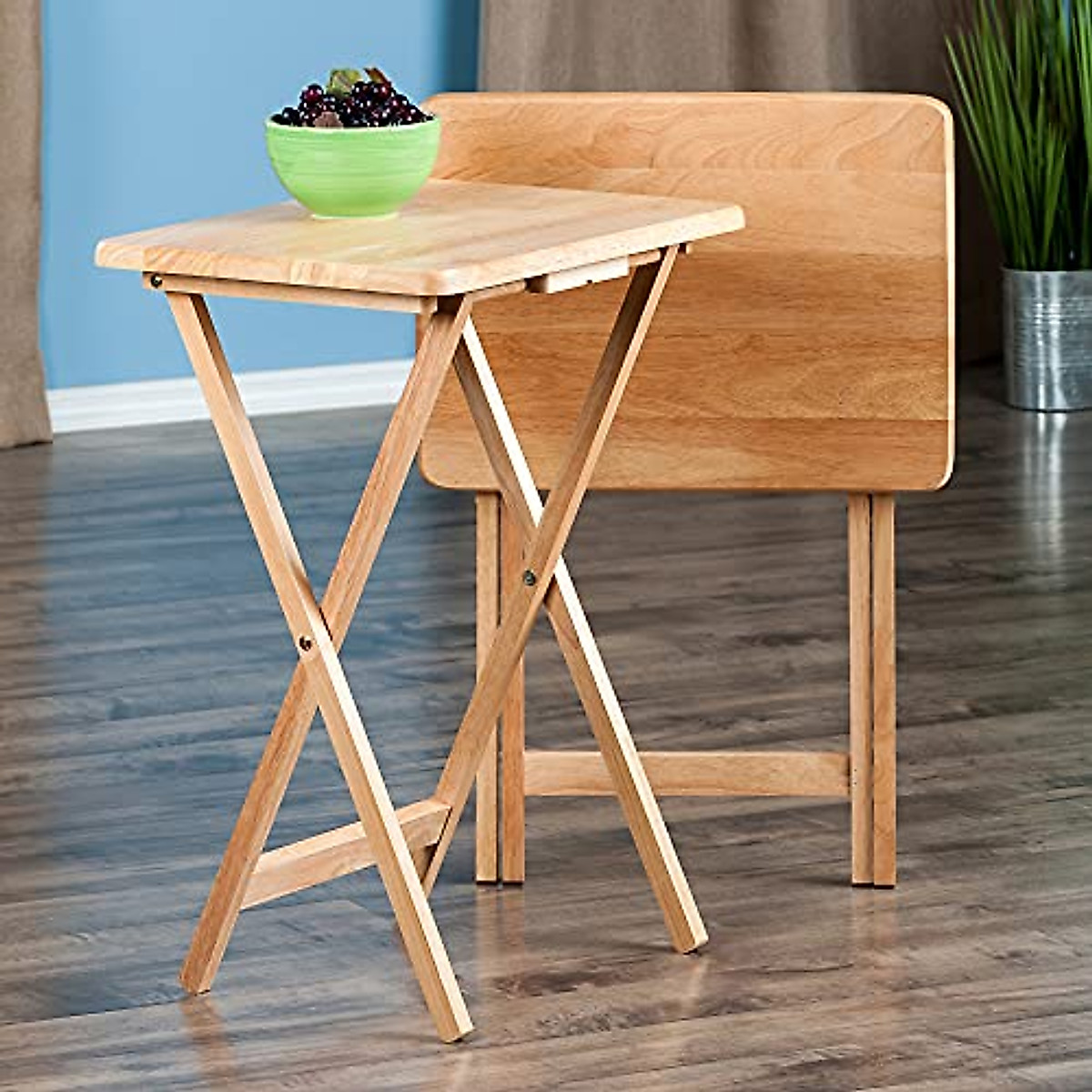 Winsome Alex 2-pc Set TV Table, Natural, 19.06 x 14.57 x 25.98"