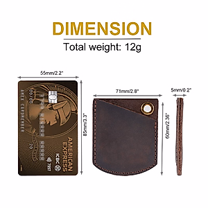 VIPERADE PJ27 Leather Sheath for EDC Knuckle, EDC Coins Sheath for Men, Small EDC Leather Sheath for Lighter, Car key, Carabiner, Mini EDC Gears (Brown)