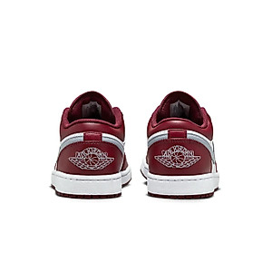 Jordan Men's Air Jordan 1 Low Sneaker, Cherrywood Red/Cement Grey, 10.5