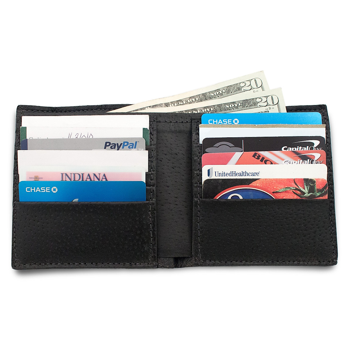 Black Genuine Alligator Skin Hipster Wallet Handmade with 12 Card Slots
