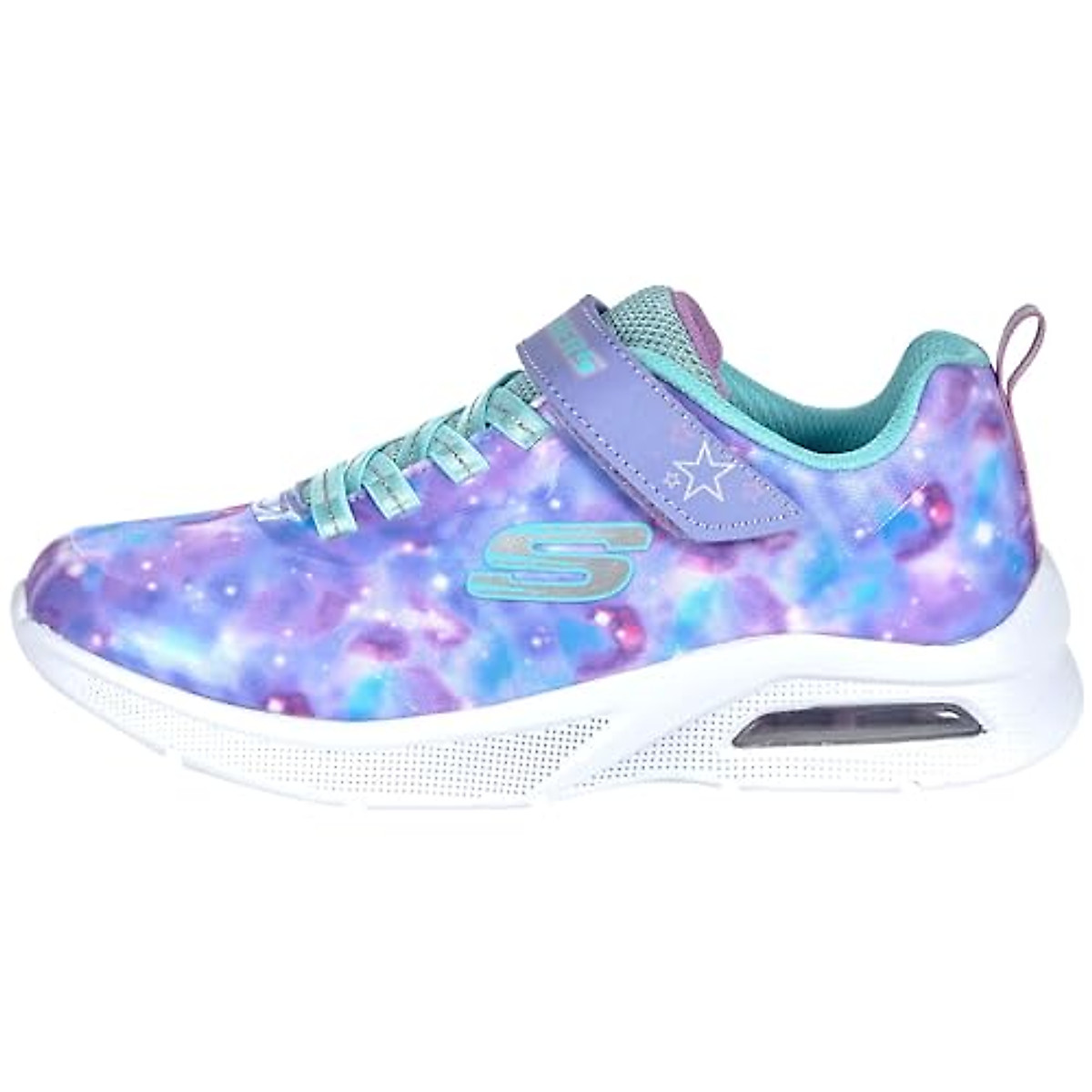Skechers baby girls Microspec Max - Spiral Galaxy Sneaker, Lavendar/Multi, 11.5 Little Kid US