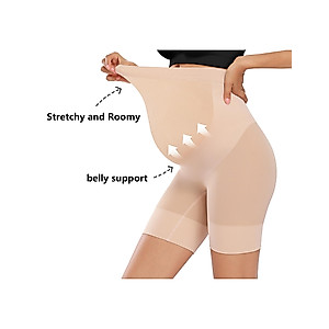 Peauty Maternity Dress for Photoshoot Baby Shower Dress Maternity Shapewear Underwear Support Belly Bands for Pregnant Maternity Skirt Panties Gender Reveal Dress Baby Shower Dress for Mom be(Nude M)