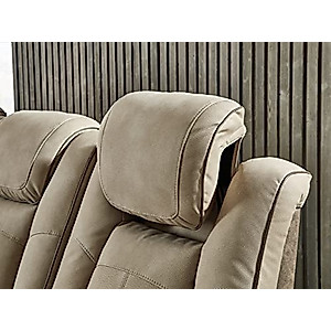 Signature Design by Ashley Next-Gen DuraPella Power Reclining Sofa with Adjustable Headrest, Sand