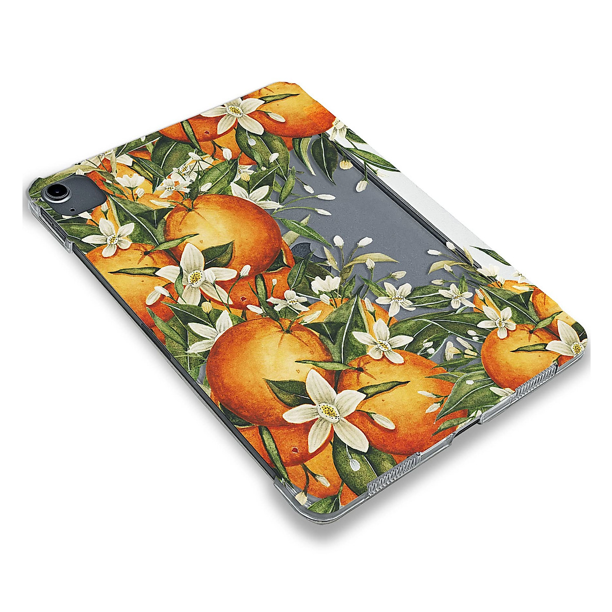 Cute Fruit Orange Flower case Compatible with iPad Mini Air Pro 7.9 8.3 9.7 10.2 10.9 11 12.9 inch Pattern Cover New 2022 2021 Trifold Stand 3 4 5 6 7 8 9 Generation 463 (12.9 Pro 3/4/5 gen)