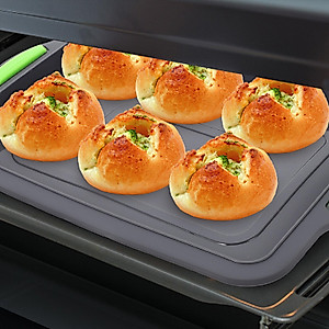 BESTonZON Silicone Baking Pans Baking Sheet Brownie Pan Rectangular Cake Pan Silicone Cake Molds Nonstick Bakeware Cookie Sheets Cake Pan - Grey