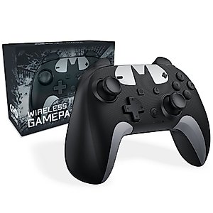 Wireless Controller Compatible with Nintendo Switch/Lite/OLED, Dark Knight Edition Remote Game Control with Turbo, Motion Control, HD Rumble - Black/Grey