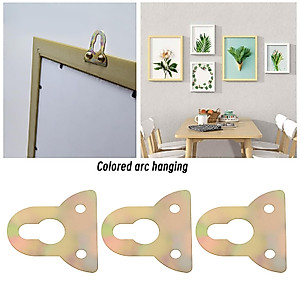 eMagTech 100Pcs Photo Frame Hanging Plate Mirror Picture Holders Metal Hidden Mirror Clip Holders Accessories for Slotted Mirrors Glass Panels Picture Frames