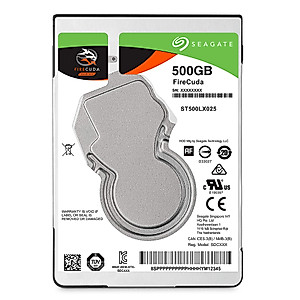 Seagate 500GB Firecuda Gaming SATA 6GB/s 64MB Cache Internal Hard Drive, 2.5-Inch (ST500LX025)
