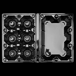 FUNSUEI 120 Pack 6 Eggs Clear Plastic Egg Cartons Bulk, Reusable Empty Egg Carton, Half Dozen Blank Chicken Egg Tray Holders for Family Storage, Pasture Farm, Market Display