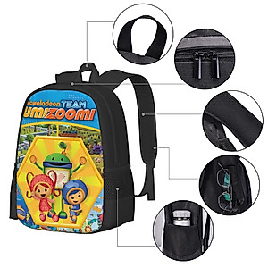 CONPELSON Backpacks Team Anime Umizoomi Adjustable Laptop Backpack Double Shoulder Bag for Women Men Climbing Shopping Work