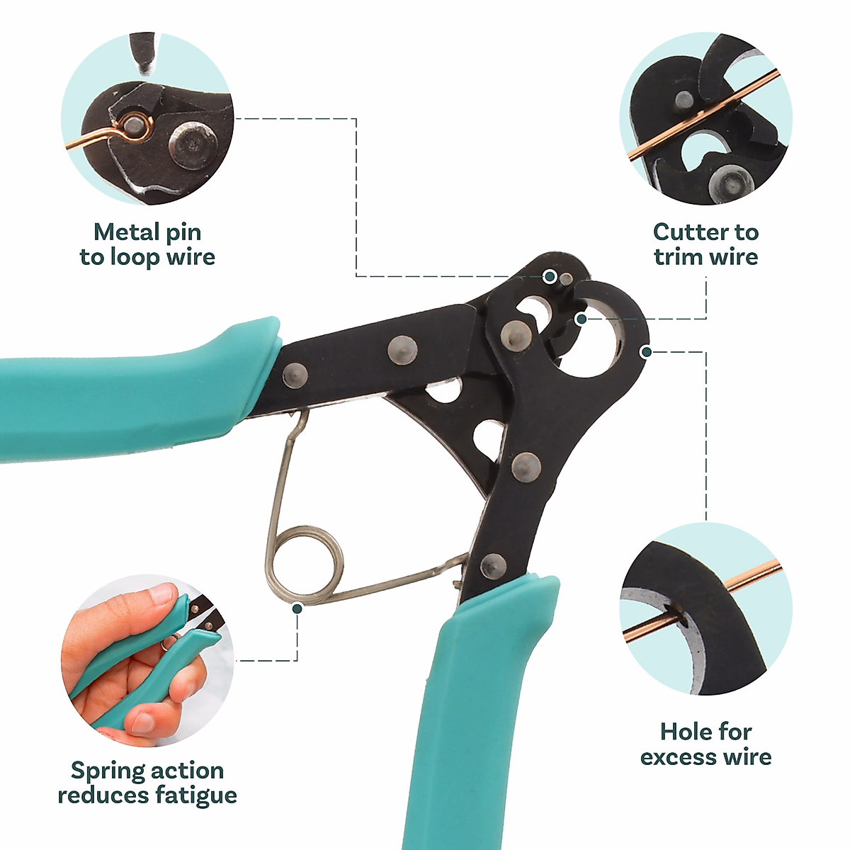 Vintaj 1-Step Looper Pliers, 1.5mm, 18-26g Craft Wire, Instantly Create Consistent Loops for Rosaries, Earrings, Bracelets, Necklaces and Wire Jewelry in One Step