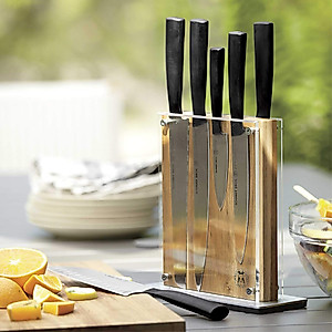 Schmidt Bros. Acacia Midtown Magnetic Knife Block Schmidt-22-Series, Up to 10-Piece