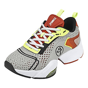 ZUMBA Women’s Air Stomp React Athletic Shoes, Low-Top Shoes for Women, 12, Orange